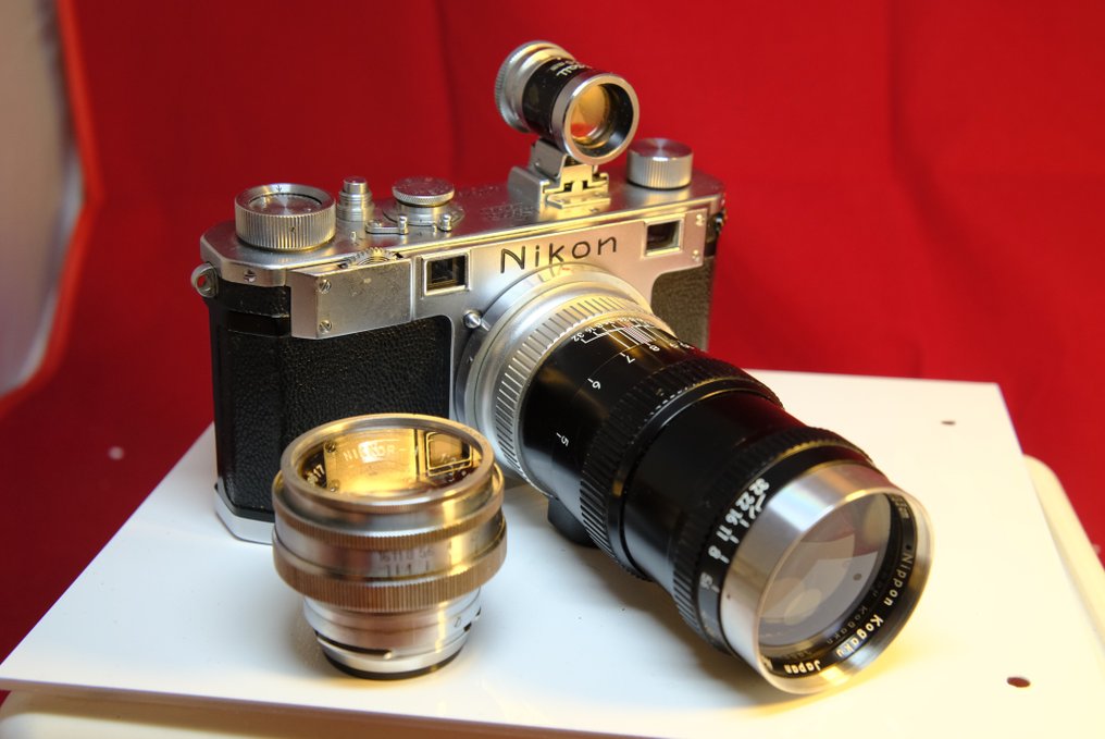 Nippon Kōgaku S + Nippon Kogaku Nikkor H.C 5cm f.2 + 13,5cm f.3,5 + mirino | Meetzoeker camera ...