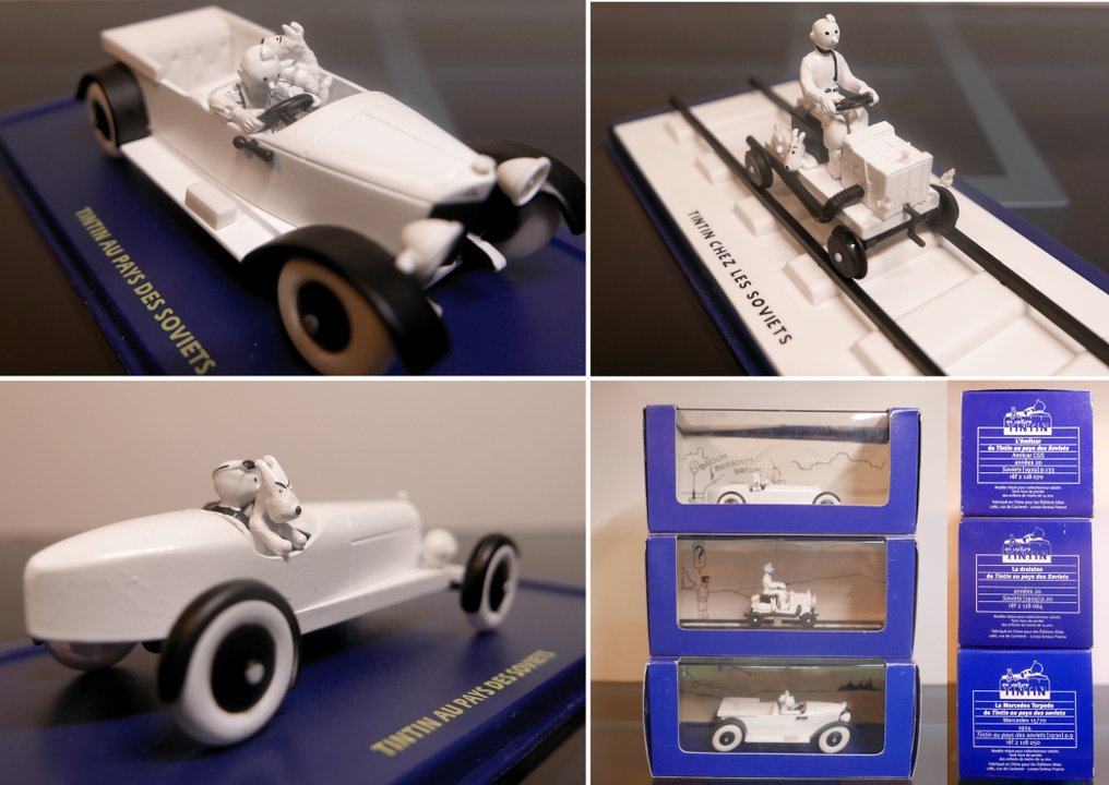 Tintin au Pays des Soviets - Ensemble de 3 voitures 1:43 hors série N&B ...