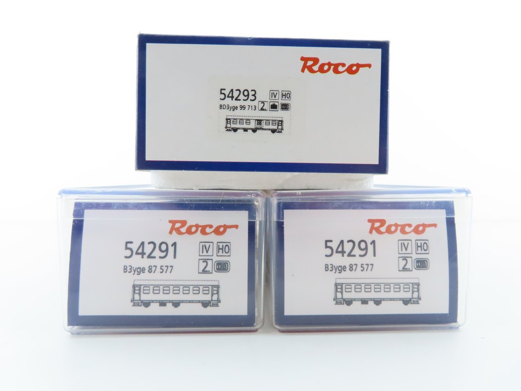 Roco H0 - 54293/54291 - Machetă tren transport călători (3) - 3x ...