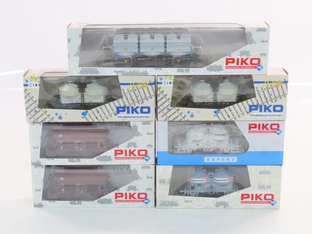 Piko H0 - o.a. 95005/54696/58035/54454 - Modellbahn-Güterwagen (7) - 7x ...