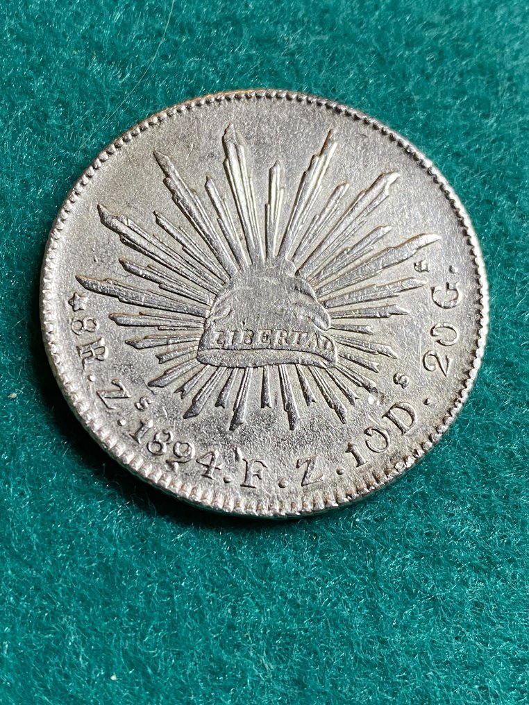 Mexico. 8 Reales 1894 - Zs F.Z. - Catawiki