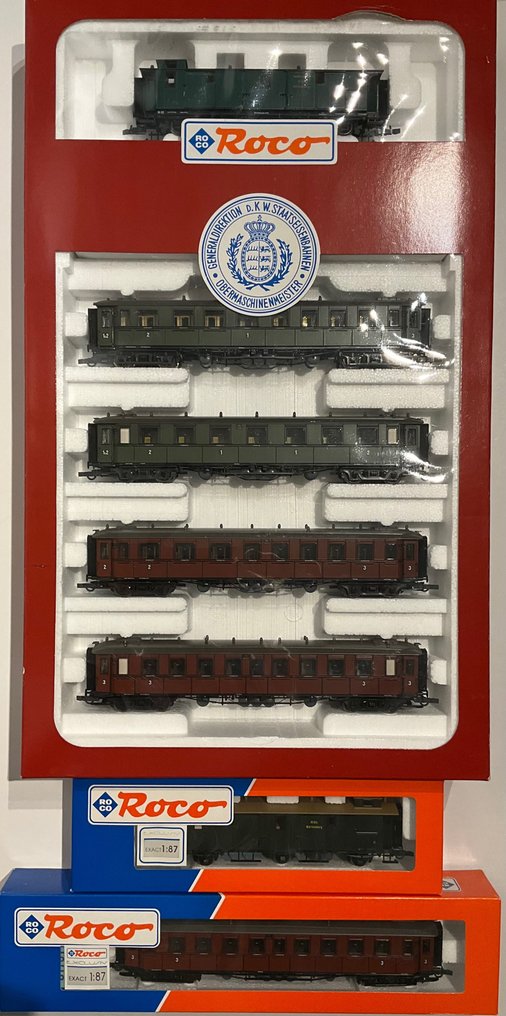 Roco H0 - 44096, 44545, 44540 - Modeltrein personenwagen (7) - K.W.St.E ...