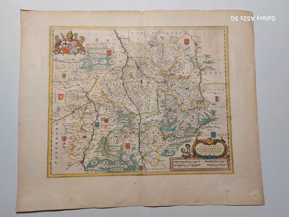 Europa, Mapa - Alemania / Episcopatus Hildesiensis; Ioanne Gigante / Willem Blaeu - Episcopatus ...