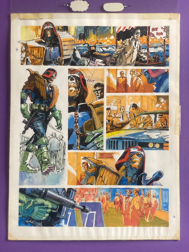 Frejo, Emilio - 1 Original colour page - Judge Dredd - Exterminator VI ...