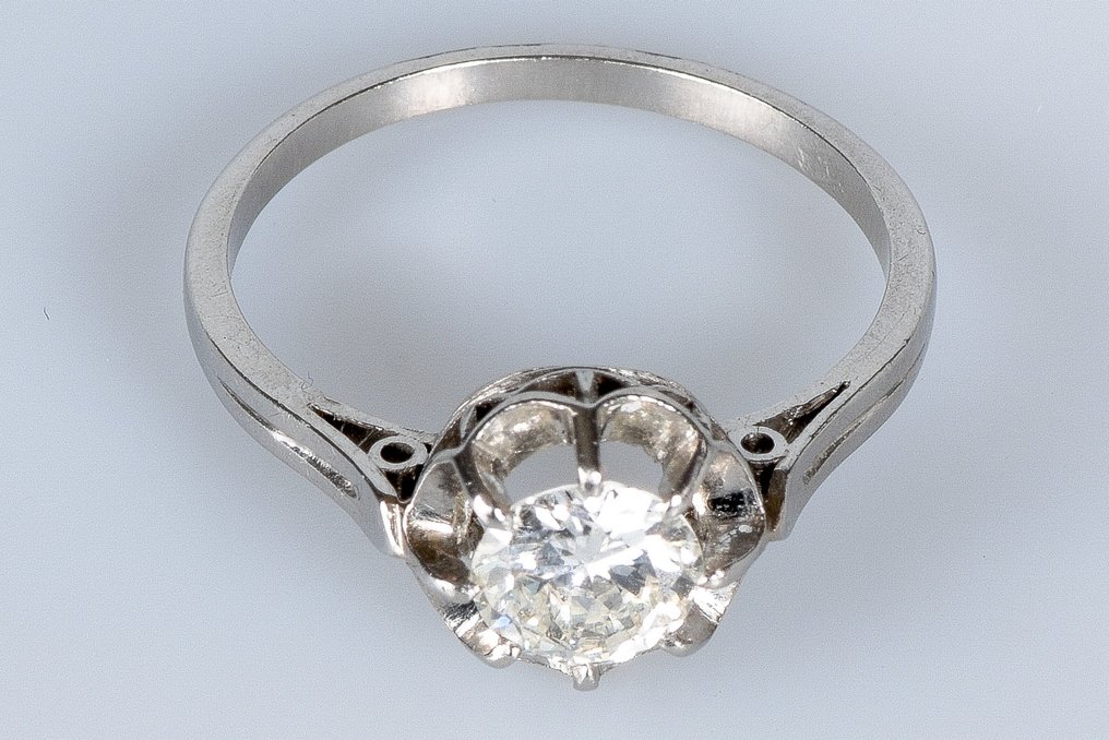 18 kraat Hvidguld - Ring - 0.75 ct Diamant - Catawiki