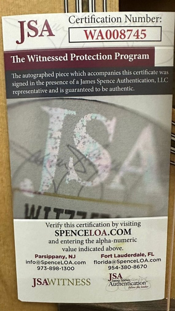 Alice Cooper - Glarry Acoustic Guitar - Signed by Alice Cooper - JSA ...