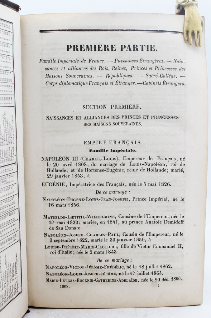 Collectif - Almanach Impérial Pour M.D.CCC. LXVIII. Présenté A Leurs ...