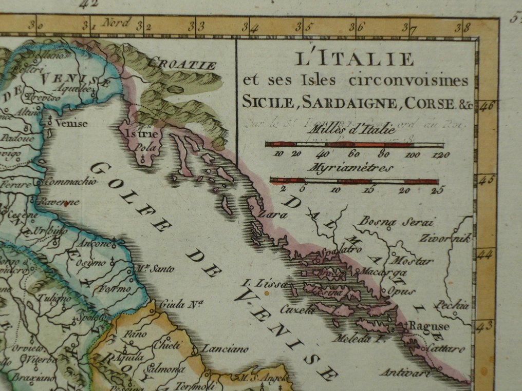 Italia, Mappa - Sicilia/Sardegna/Corsica; George Louis le Rouge - L ...
