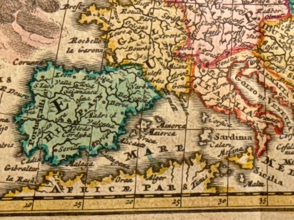 Europe, Map - All of Europe with Iceland and part of Greenland; Johann ...