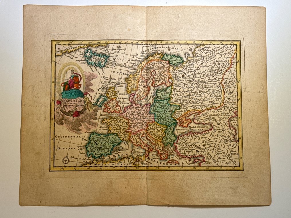 Europa, Mapa - Toda Europa con Islandia y parte de Groenlandia; Johann ...