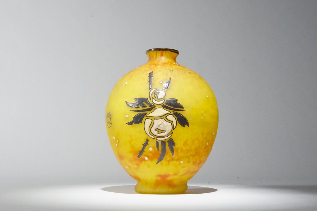 André Delatte (1887-1953), Nancy - Vase - Enamel, marbled glass - Catawiki André Delatte (1887-1953), Nancy - Vase - Enamel, marbled glass - Catawiki