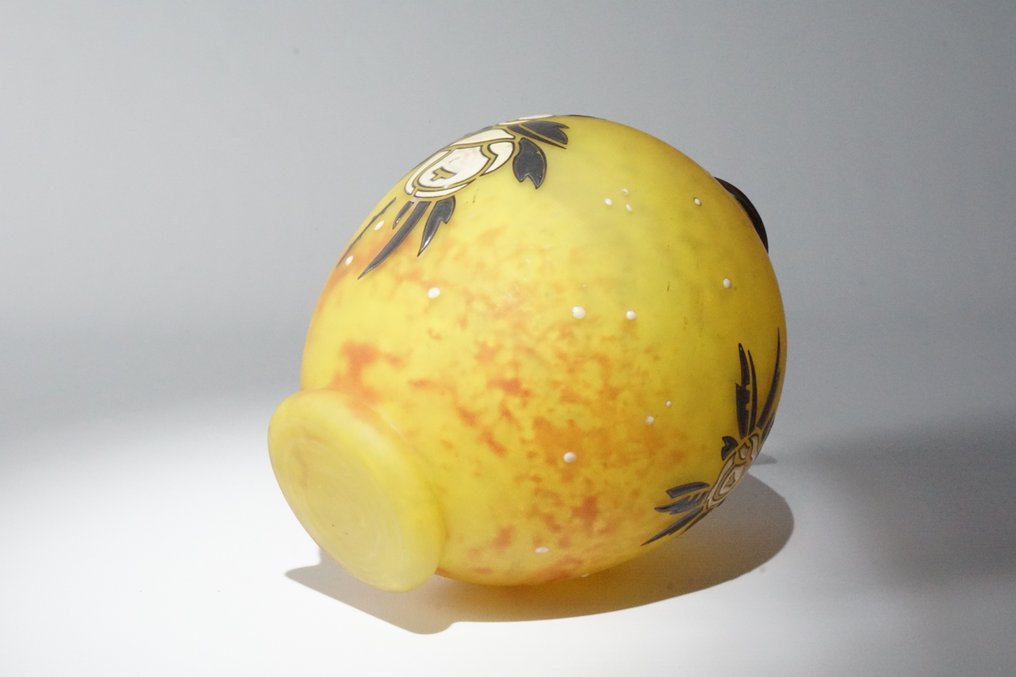 André Delatte (1887-1953), Nancy - Vase - Enamel, marbled glass - Catawiki André Delatte (1887-1953), Nancy - Vase - Enamel, marbled glass - Catawiki