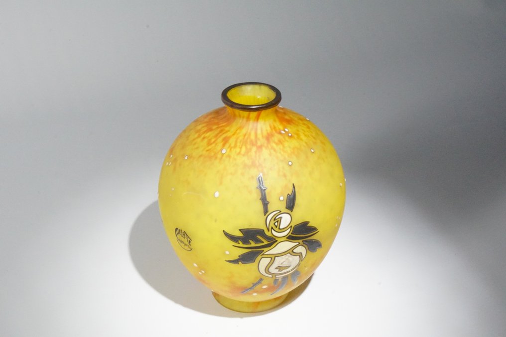 André Delatte (1887-1953), Nancy - Vase - Enamel, marbled glass - Catawiki André Delatte (1887-1953), Nancy - Vase - Enamel, marbled glass - Catawiki