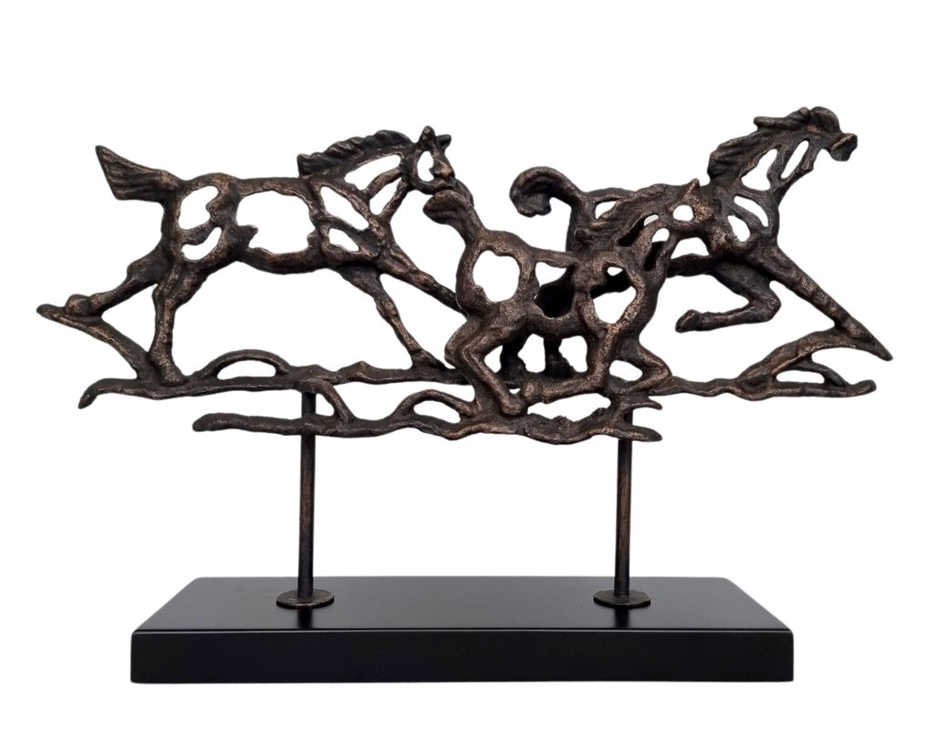 Figure - Lopende paarden - Iron (cast) - Catawiki