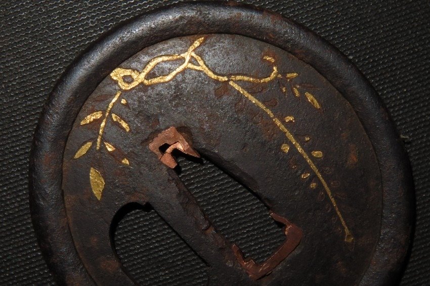 Katana - Fer forgé - Dotemimi Zogan Tsuba : C3-655 - Japon - Période ...