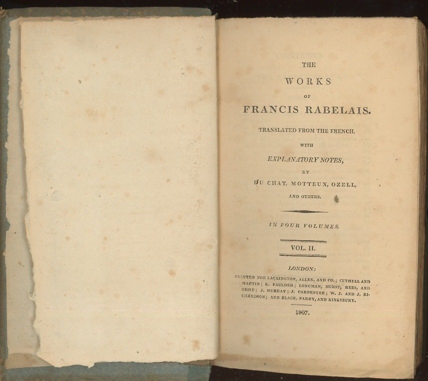 Francis Rabelais - The works of Francis Rabelais (in four volumes ...