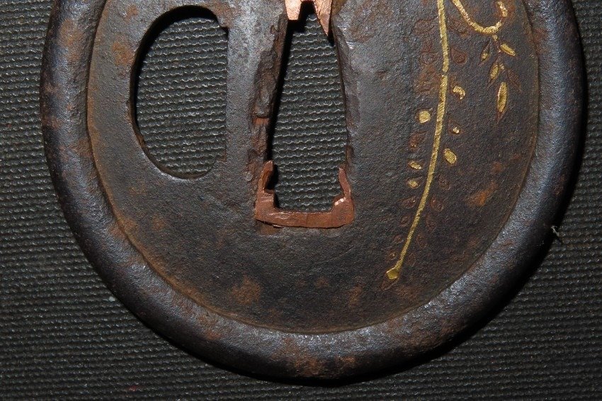 Katana - Fer forgé - Dotemimi Zogan Tsuba : C3-655 - Japon - Période ...