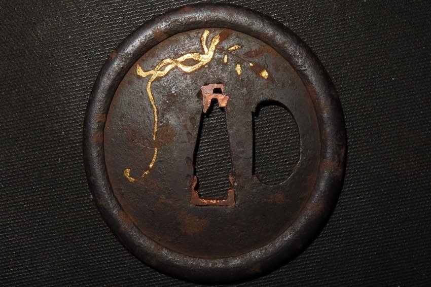 Katana - Fer forgé - Dotemimi Zogan Tsuba : C3-655 - Japon - Période ...