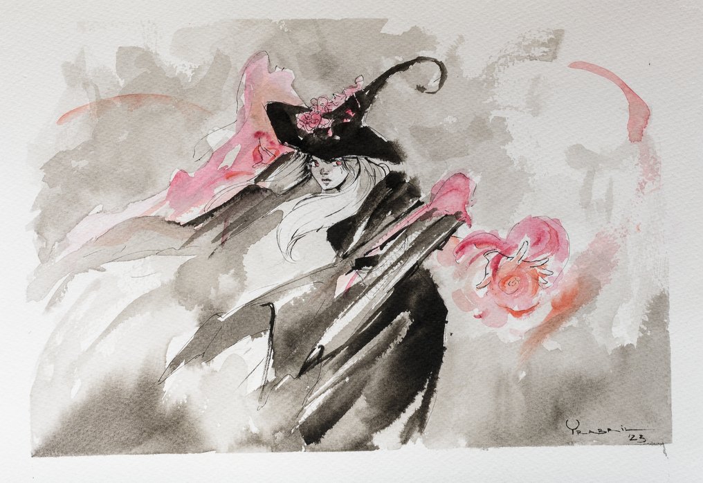 Abril Galan, Yara - 1 Original drawing - Samhain - 2023 - Catawiki