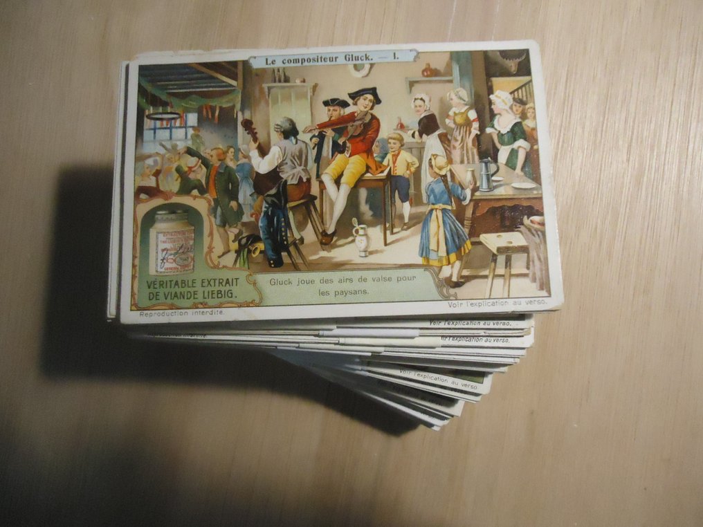 Liebig Lot C- 32 sets totaal van 198 prenten Be./Fr. uitgave zie ...