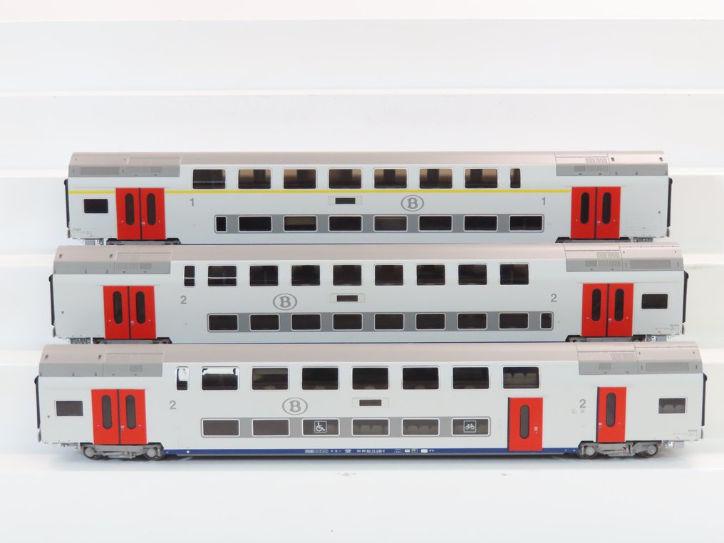 L.S.Models H0 - 43 511 - Model train passenger carriage set (1) - 3-piece set of M6 double ...