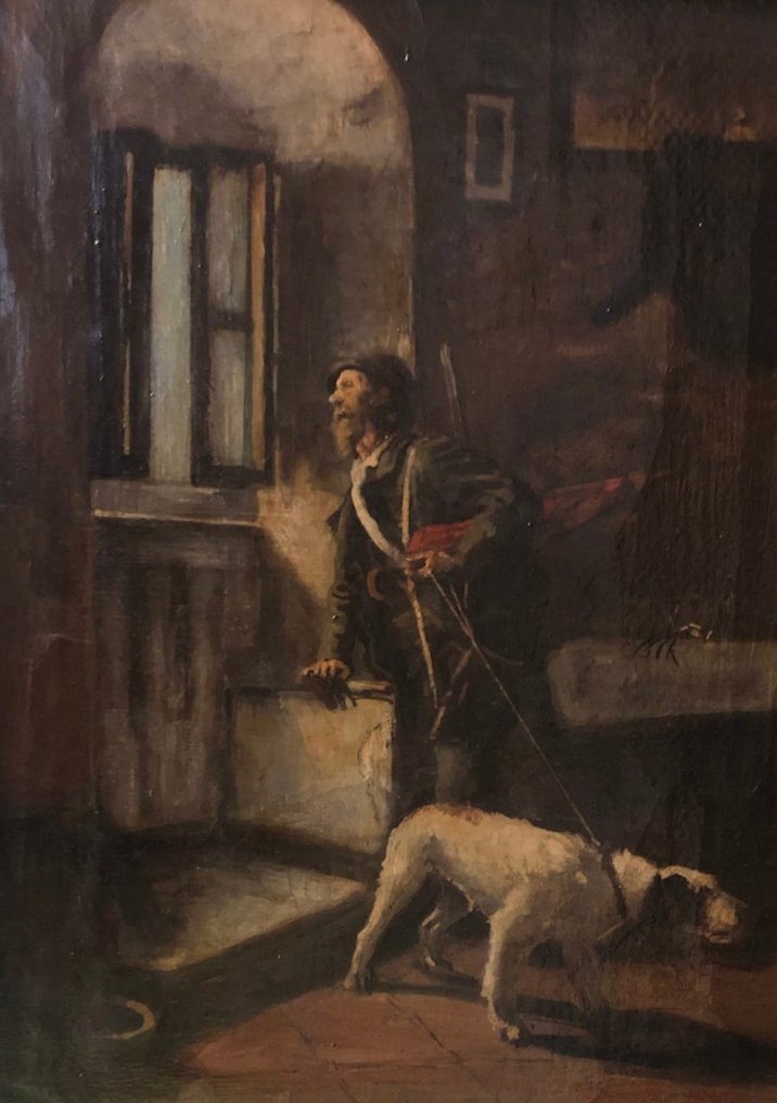 Angelo Silvio Galli (1870-1933) - Partenza per la caccia - Catawiki Angelo Silvio Galli (1870-1933) - Partenza per la caccia - Catawiki