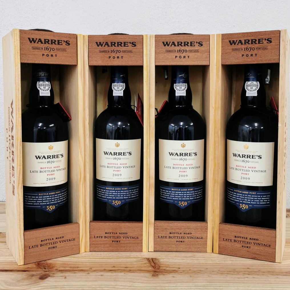 2009 Warre's Unfiltered - Oporto Late Bottled Vintage Port - 4 Bottles (0.75L) - Catawiki