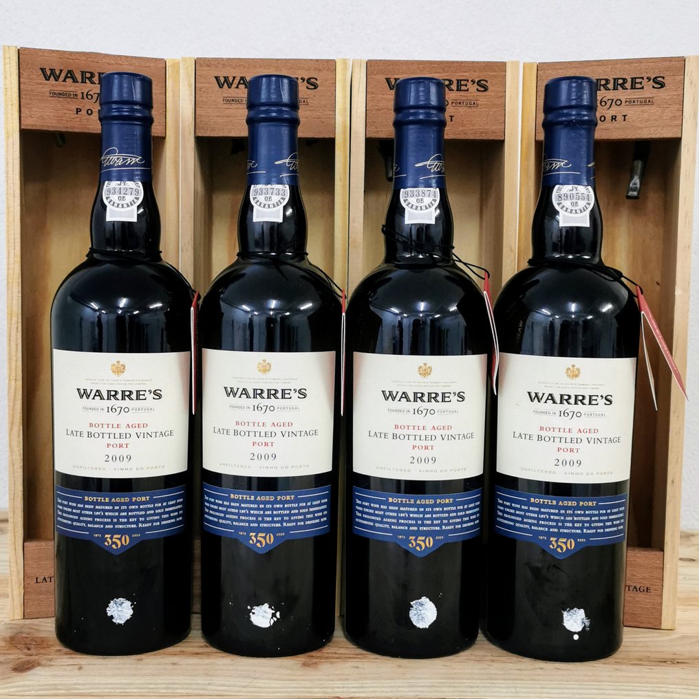 2009 Warre's Unfiltered - Oporto Late Bottled Vintage Port - 4 Bottles (0.75L) - Catawiki