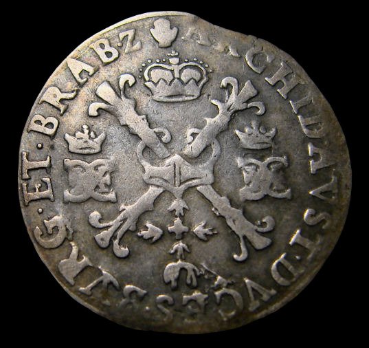 Spaans Nederland, Brabant, Antwerpen. Albrecht & Isabella (1598-1621). 1/4 Patagon z.j. (1613 ...