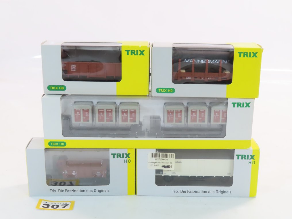Trix H0 - o.a. 24200-11/24050/24036 - Model train freight carriage (6 ...