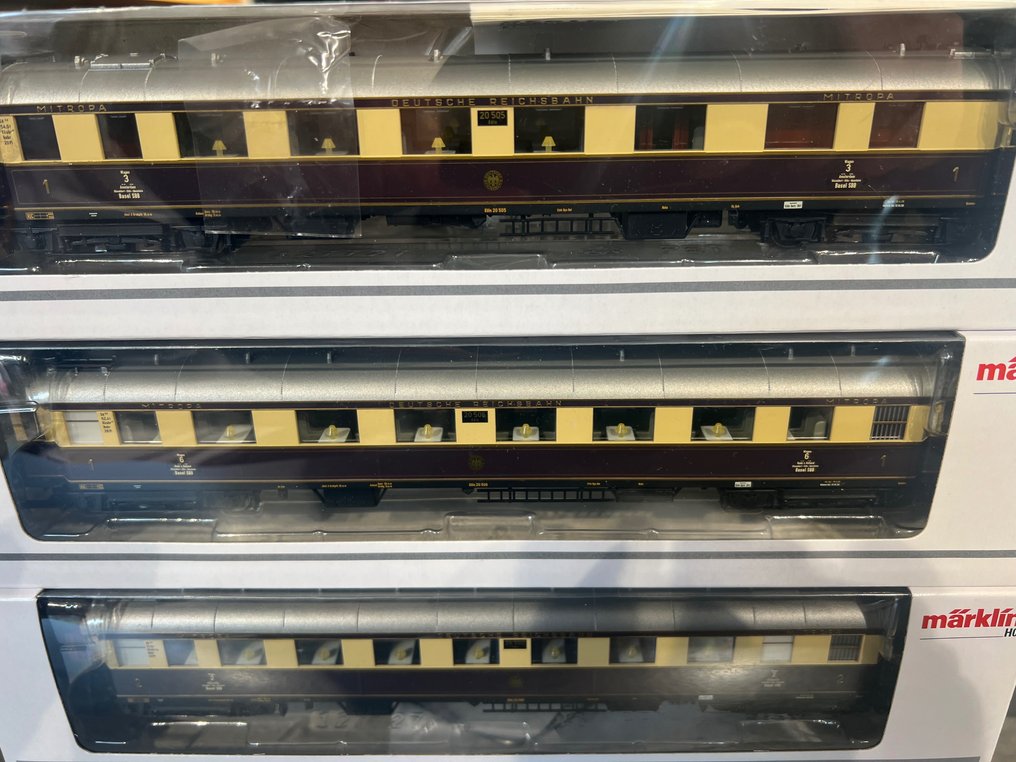 Märklin H0 - 41928 - Modeltrein personenwagonset (1) - Set sneltreinrijtuigen "Rheingold" - DRG ...
