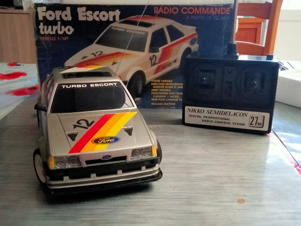 Nikko 1:14 - 2 - Model car - Ford Escort Turbo Radio Télécommande ...