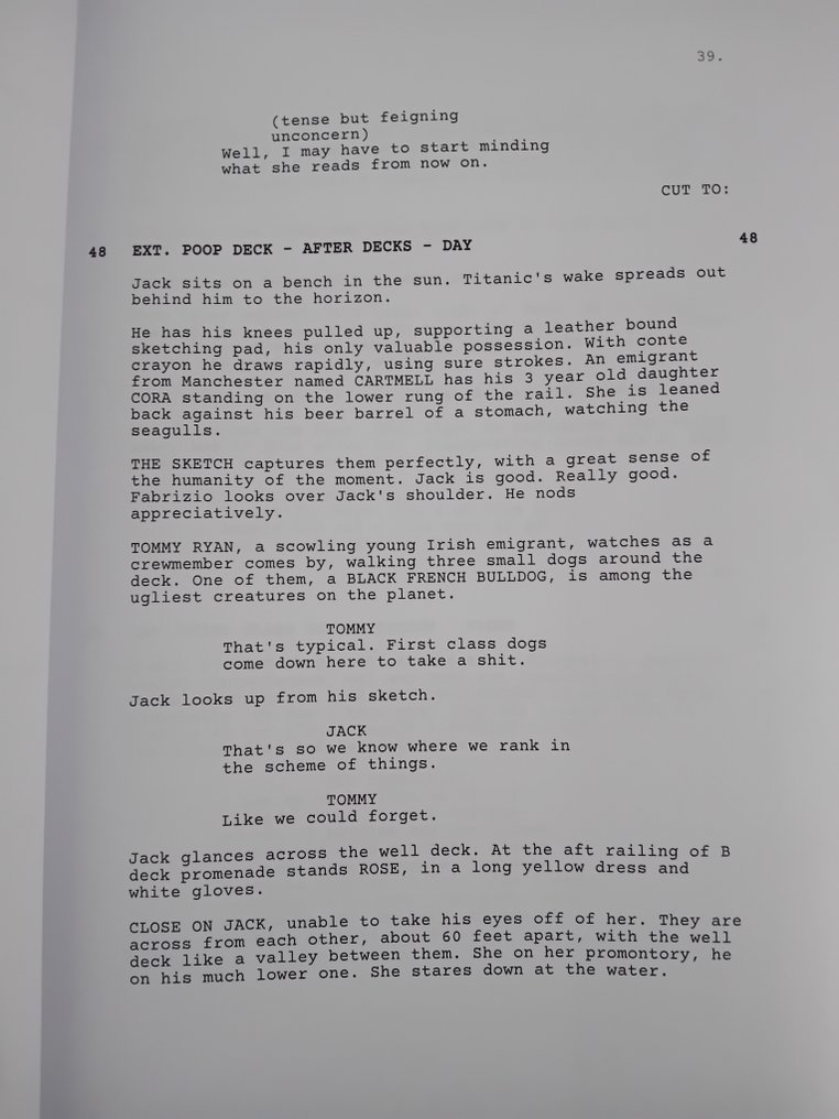 Script - James Cameron - Titanic - Filmscript (copy) - 2023 - Catawiki