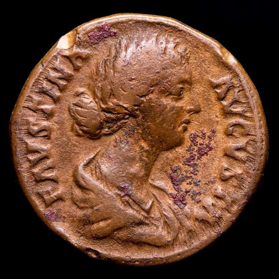 Römisches Reich. Faustina II (Augusta, AD 147-175). Sestertius Rome, AD ...