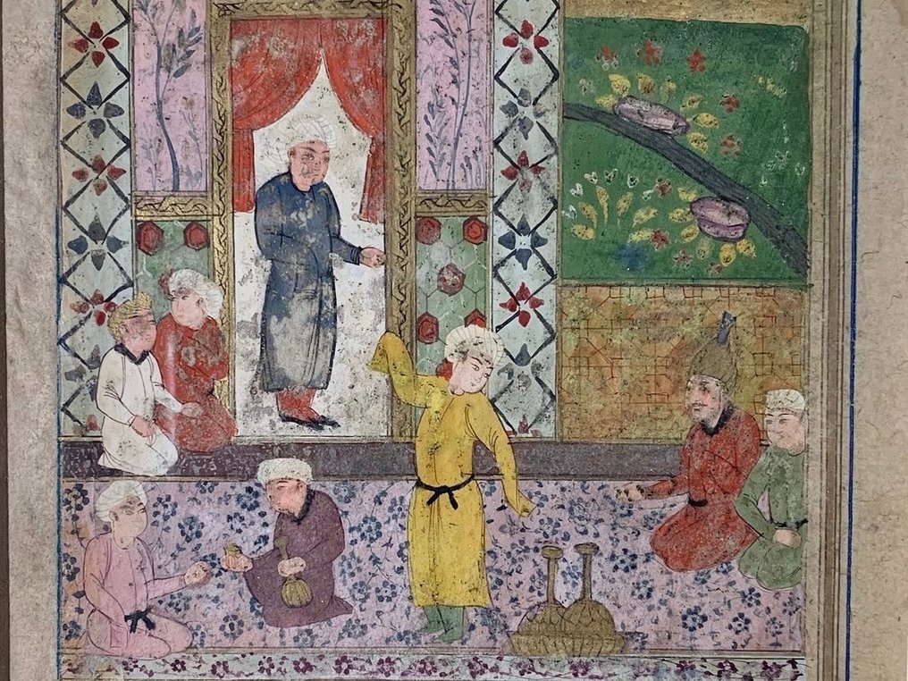 Early illustration from the Kulliyat of Maulana Jami (1414-1492) - Iran ...