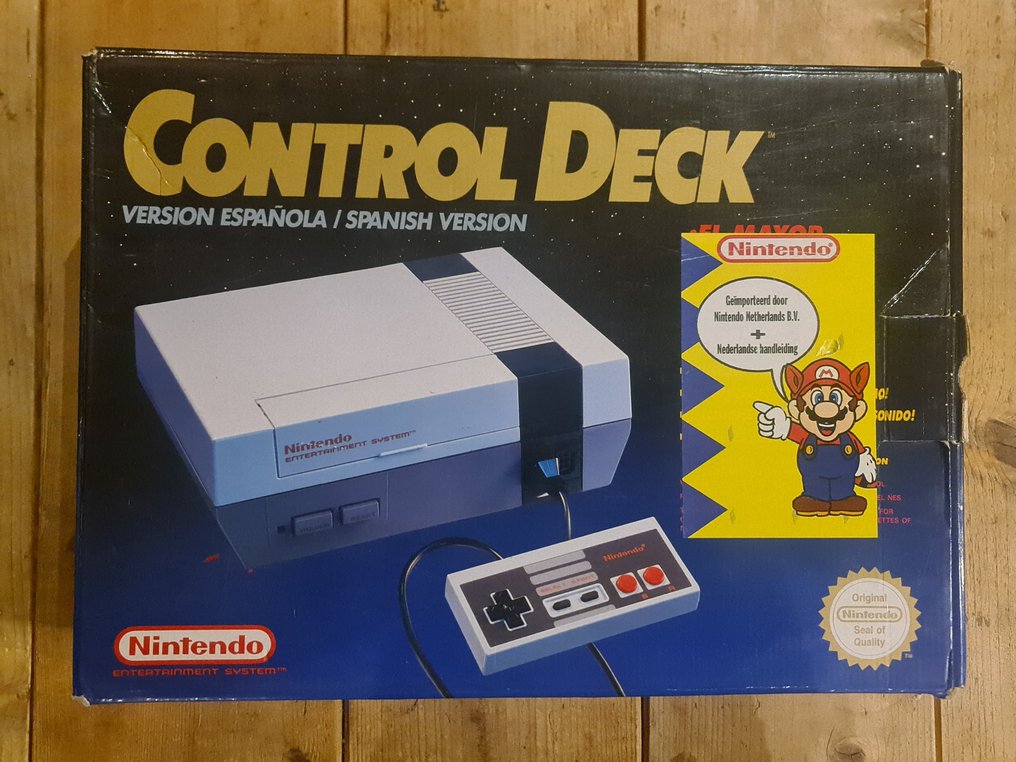 Nintendo Control Deck Set 8-BIT 1985 Boxed with Rare Inlay, Mario Bros ...