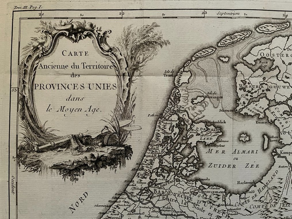 Países Bajos, Mapa - 7 provincias; Lattré - Carte Ancienne du ...