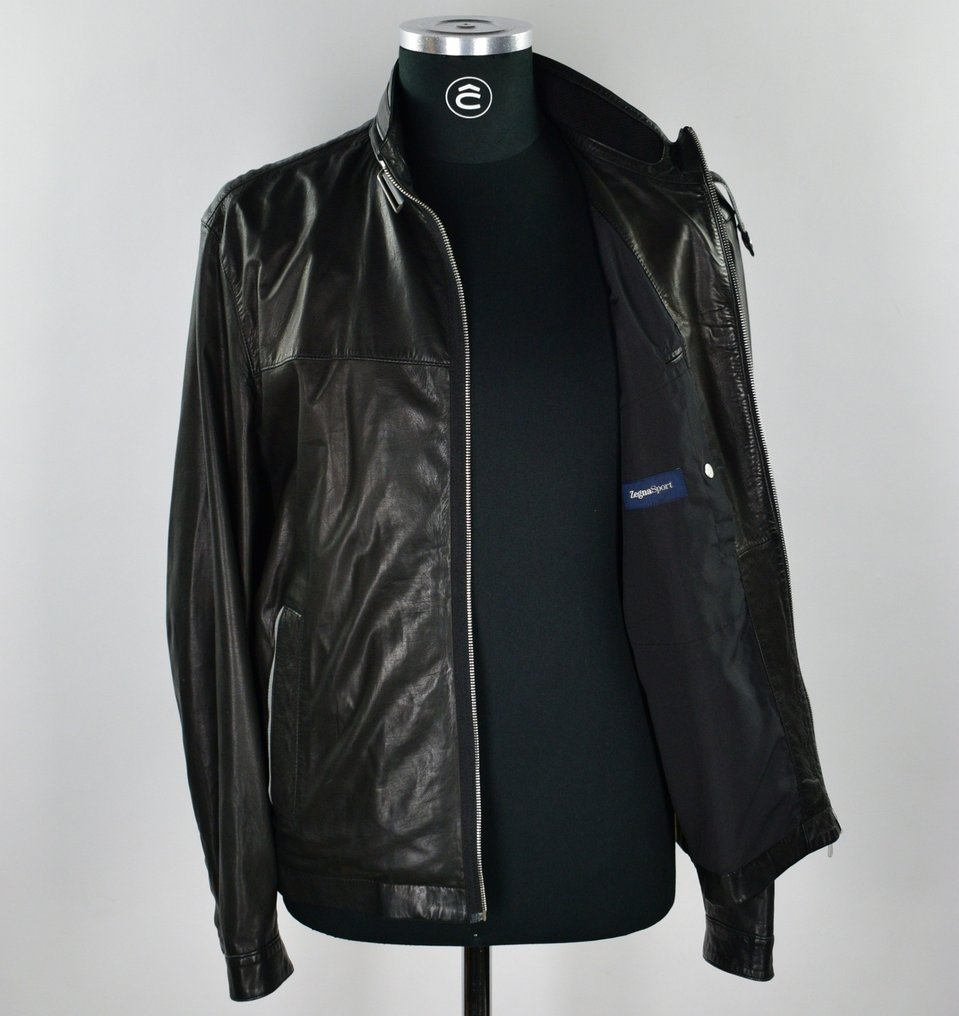 Zegna - Leather jacket - Catawiki