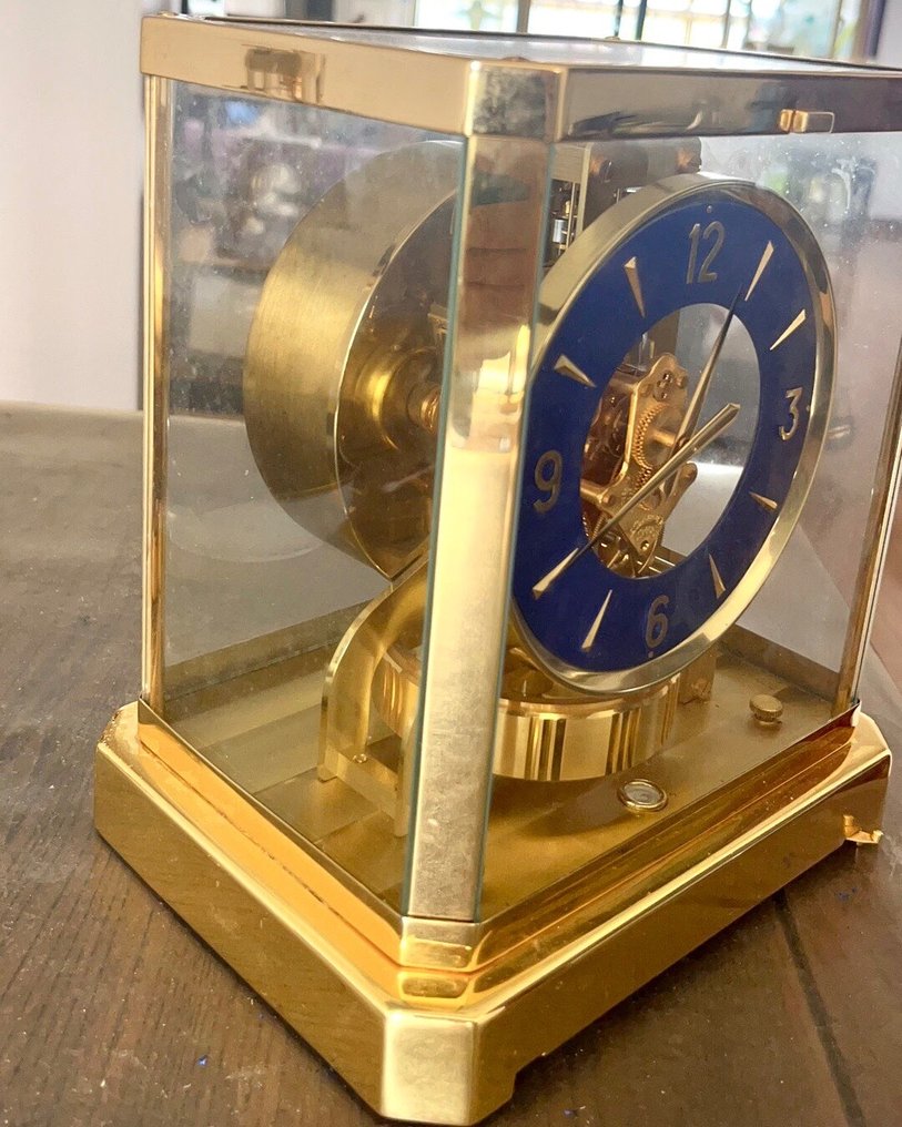 Horloges de table/bureau - Horloge Atmos 528-8 cadran bleu - Jaeger LeCoultre - Laiton, Plaqué ...