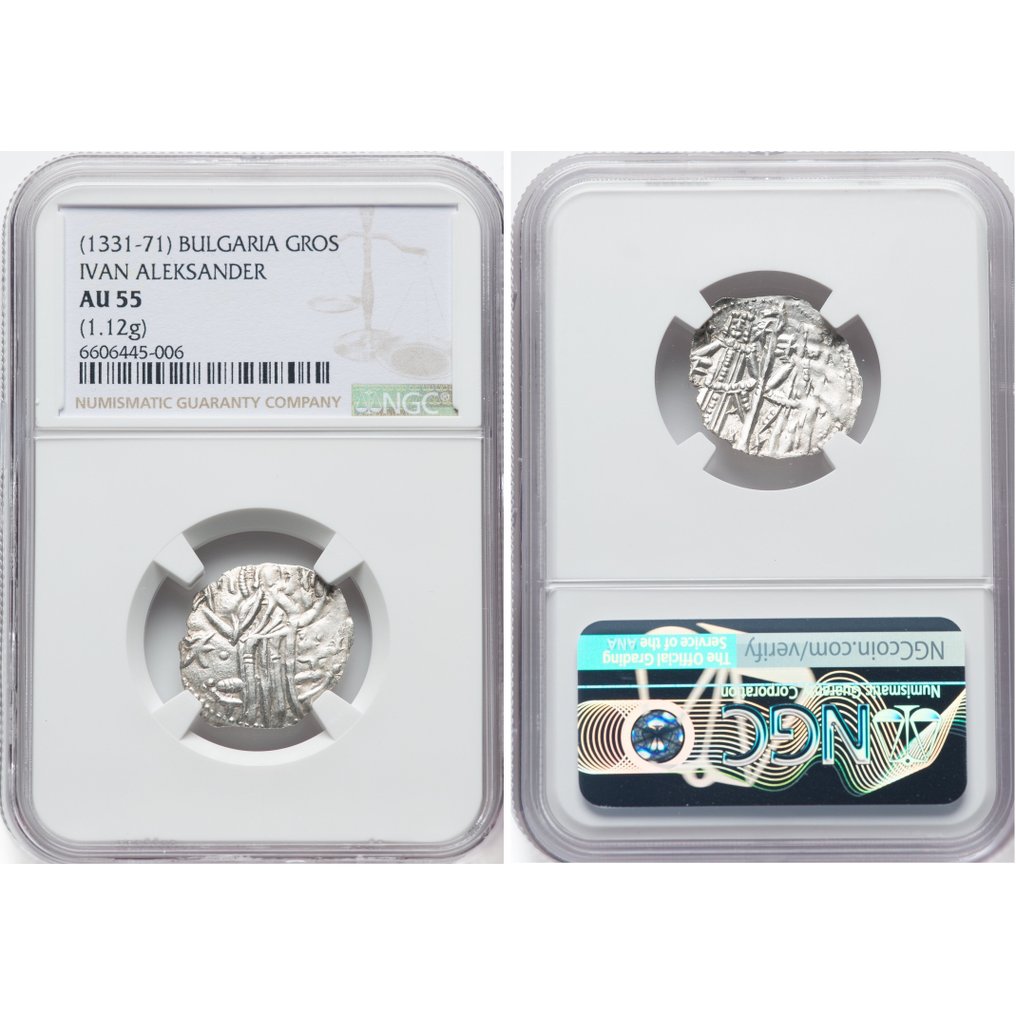 Bulgarie. Ivan Alexander. 1 Groschen z.j. (1331-1355) in NGC slab AU55 variant reversed monogram ...