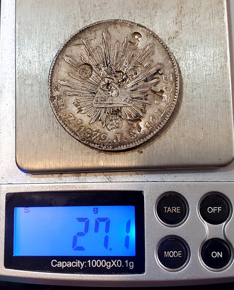 China, México. 8 Reales 1879 with chopmarks - Catawiki