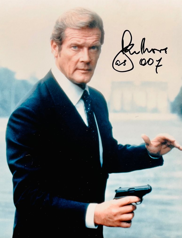 James Bond 007: A View To a Kill, James Bond - Roger Moore (007 - signed, with COA - Catawiki