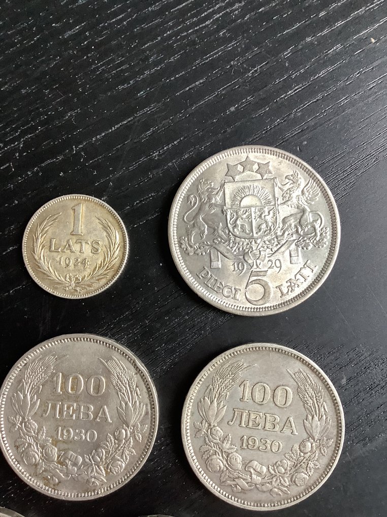 Bulgaria, Latvia, Romania. Lot of 15 Silver Coins - Catawiki