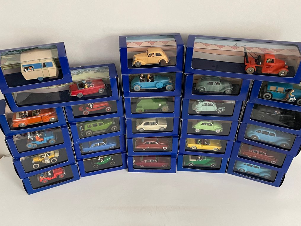 Tintin - Ensemble de 26 voitures 1:43 - En voiture Tintin - 26 beeldjes ...