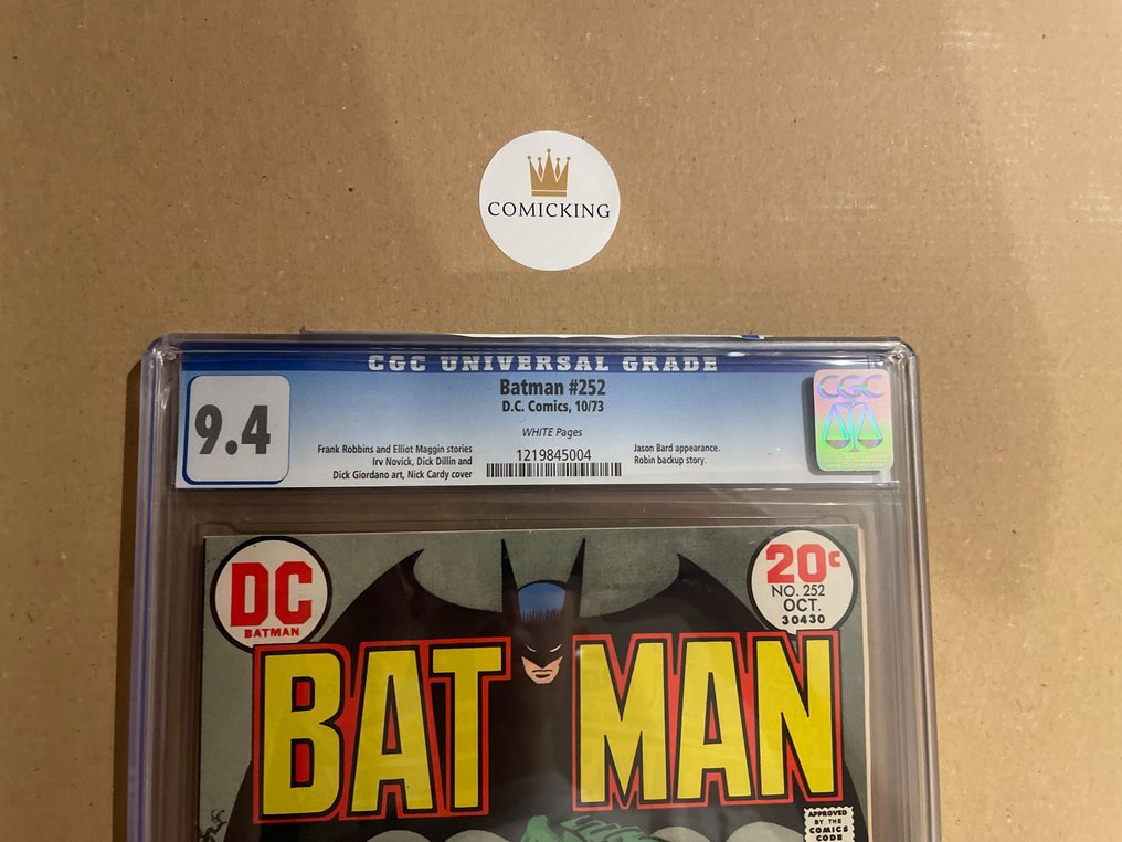 Batman 252 - Jason Bard appearance | HIGH GRADE - 1 Graded comic - CGC ...