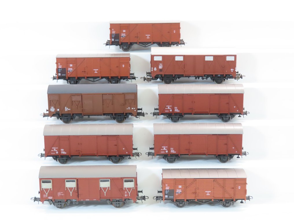 Roco H0 - o.a. 4373/4310A/4301G - Model train freight carriage (9) - 9x ...