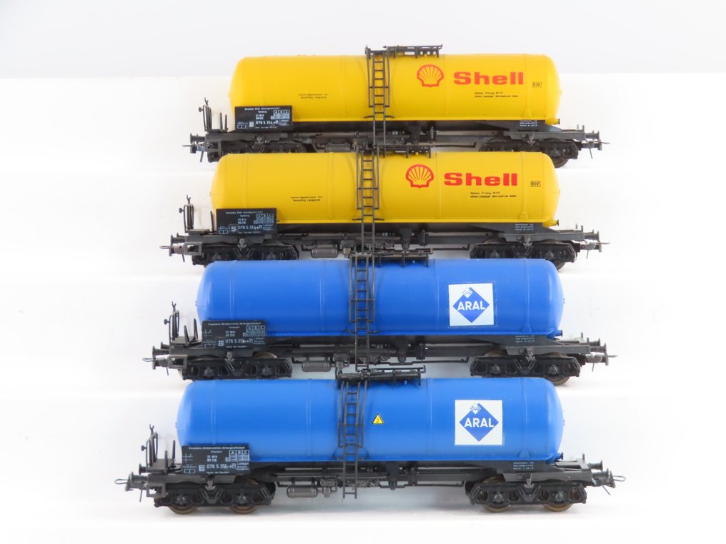 Roco H0 - 4355C/4355B - Model train freight carriage (4) - 4 four-axle ...