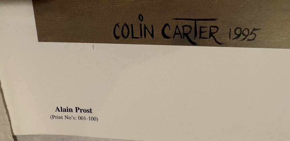 Colin Carter - Reproduction d'une lithographie MUTUAL RESPECT Ayrton ...