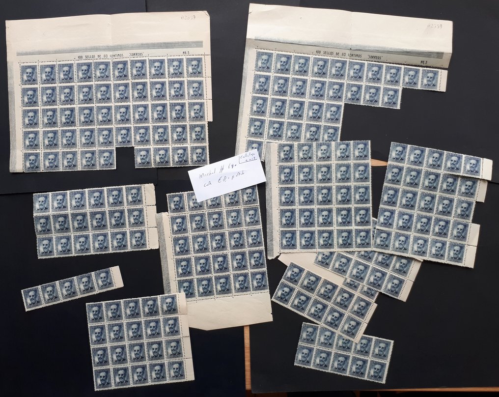 España - C544) 1930-1940 hojas sueltas engro + números de control ...