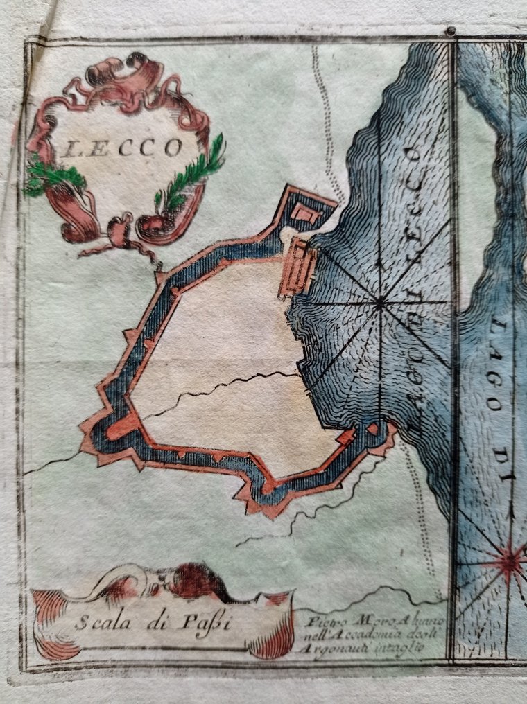 Europe, Map - Italy / Lombardia / Lecco / Colico; V. M. Coronelli ...